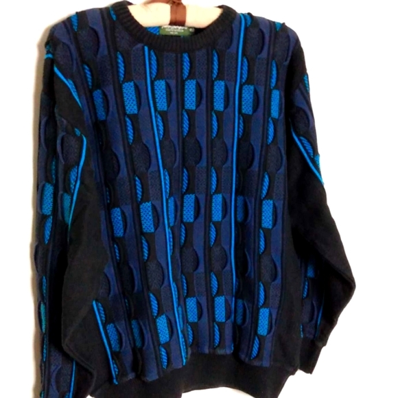 Norm Thompson | Sweaters | Norm Thompson Blue Cotton Knit Mens Sweater ...